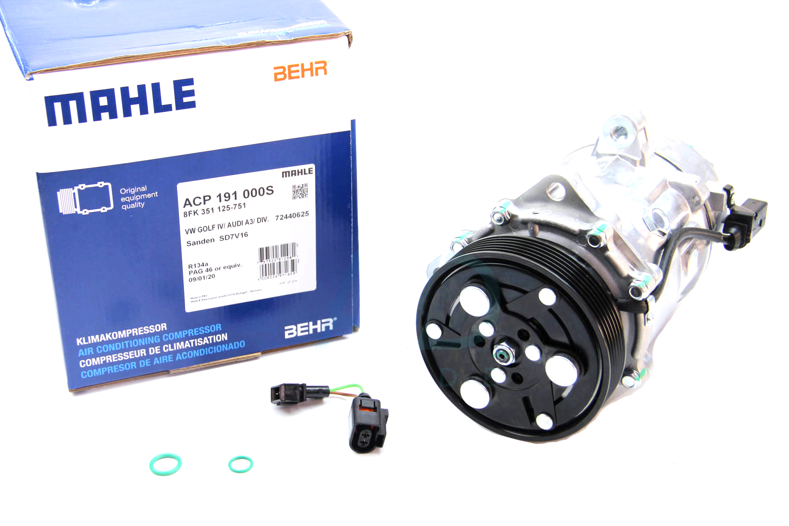 Компрессор кондиционера (тип компрессора SD7V16) VW Caddy III 2004-2015 ...