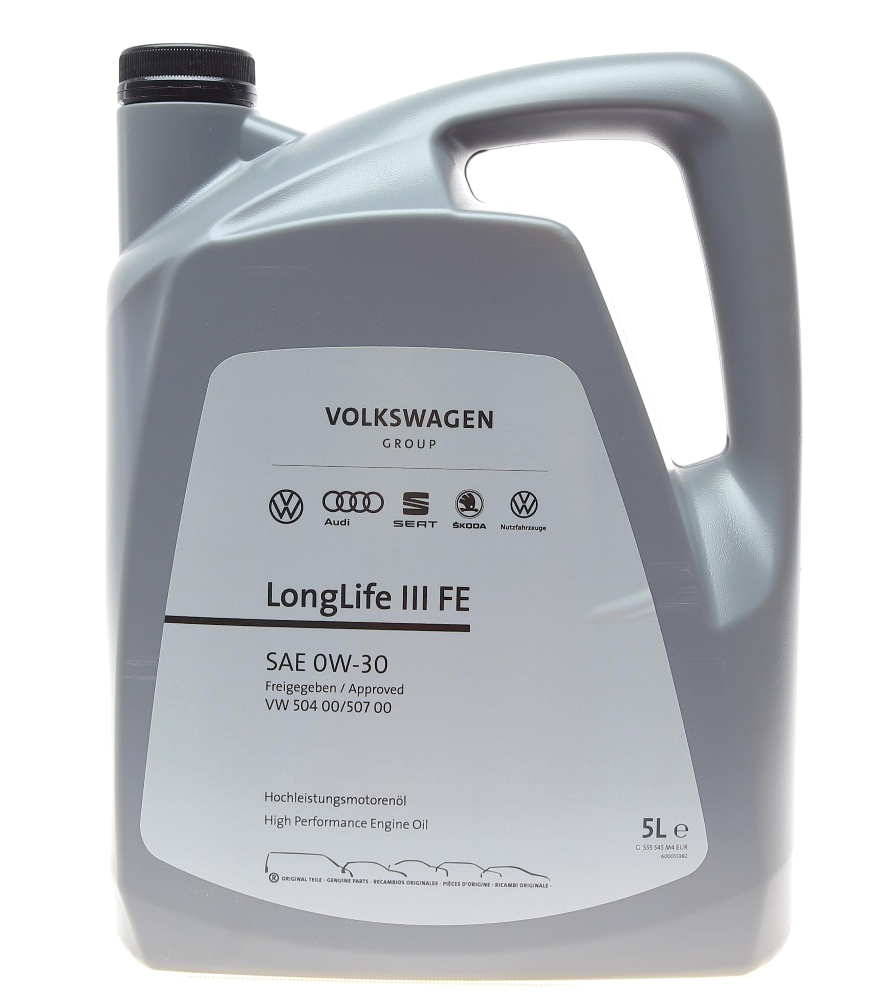 Синтетическое моторное масло VAG Long Life III 0w30 (5L) GS55545M4 VAG ...